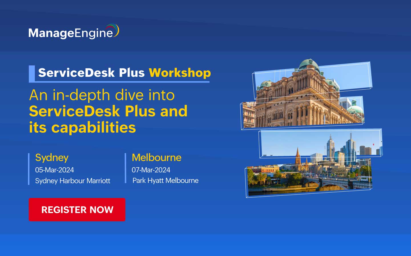 ServiceDesk Plus Workshop Australia 2024