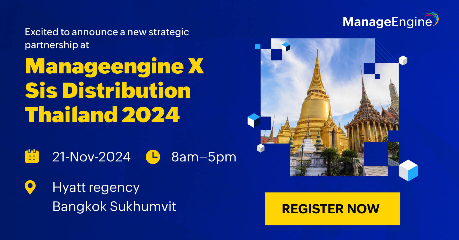 Excited to announce a new strategic partnership at ManageEngine x SiS ...